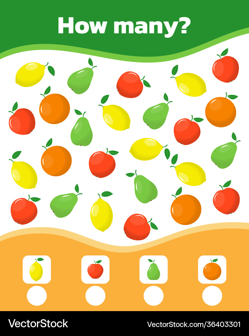 Counting game for preschool children educational Vector Image