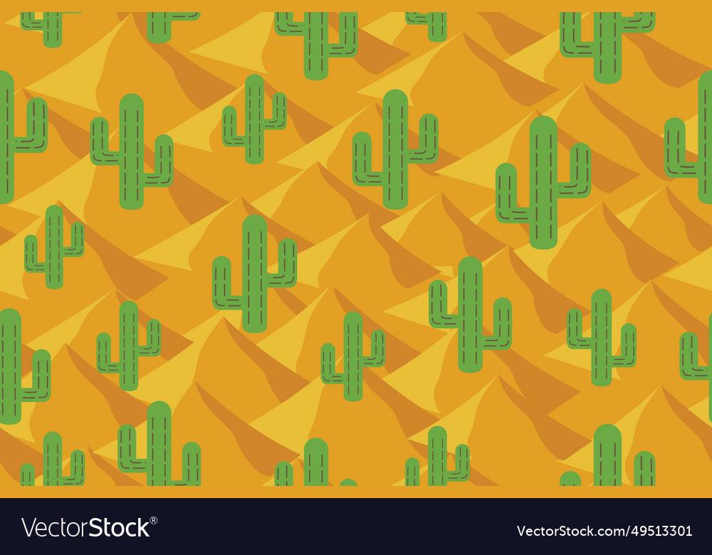 Desert seamless pattern Royalty Free Vector Image