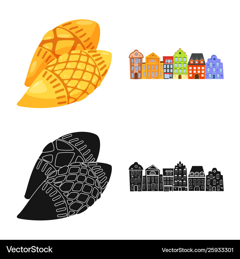 Design traditional and tour symbol set Royalty Free Vector