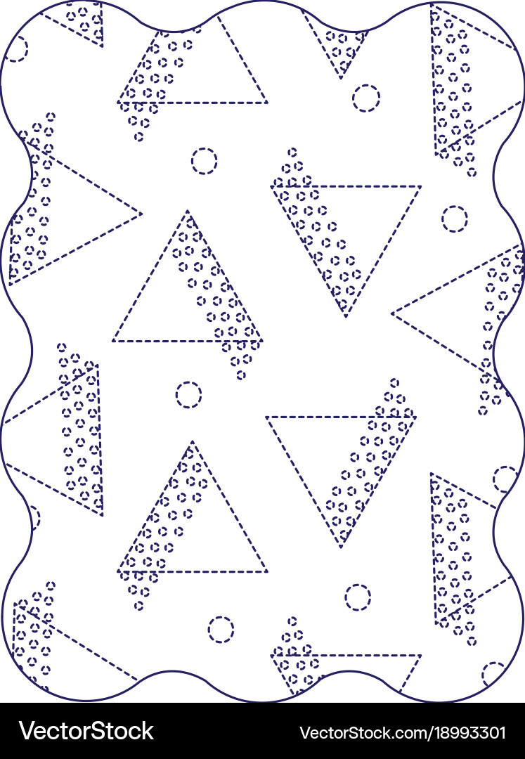 Dotted shape rectangle with geometric style Vector Image