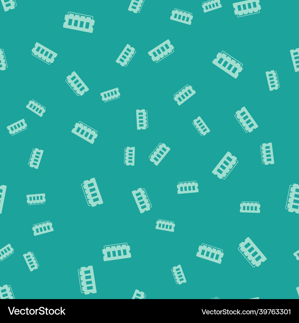 Green ram random access memory icon isolated Vector Image