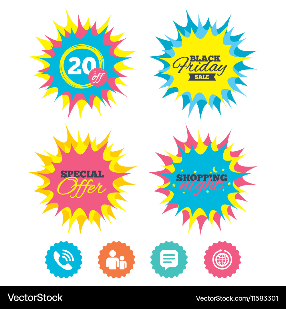 Group of people and phone call speech bubble Vector Image