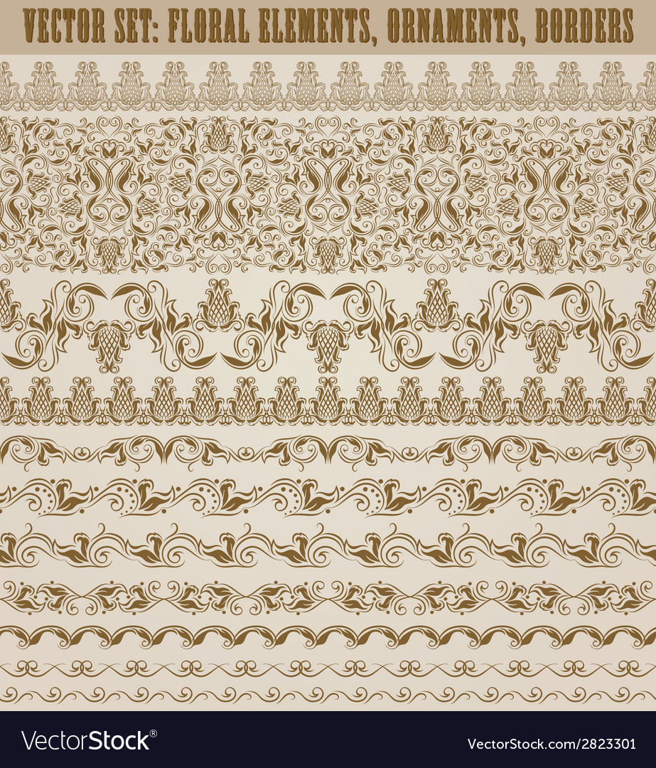 Horizontal elements decoration Royalty Free Vector Image