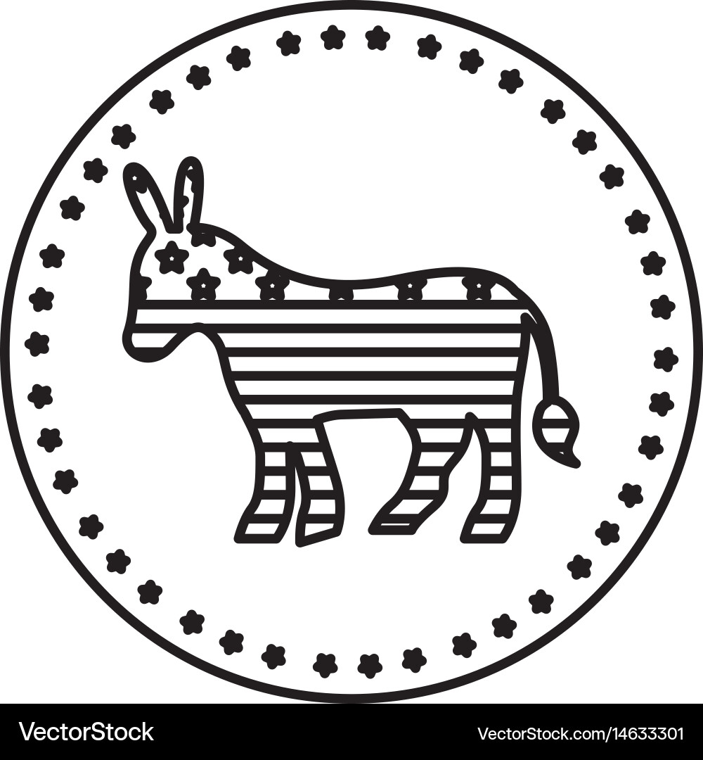 Isolated donkey of vote design Royalty Free Vector Image
