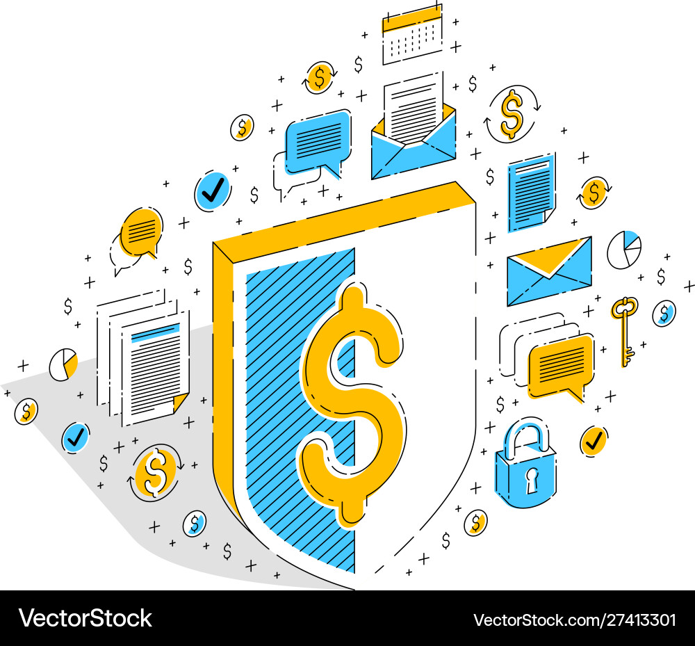 Protection finances concept financial safety Vector Image