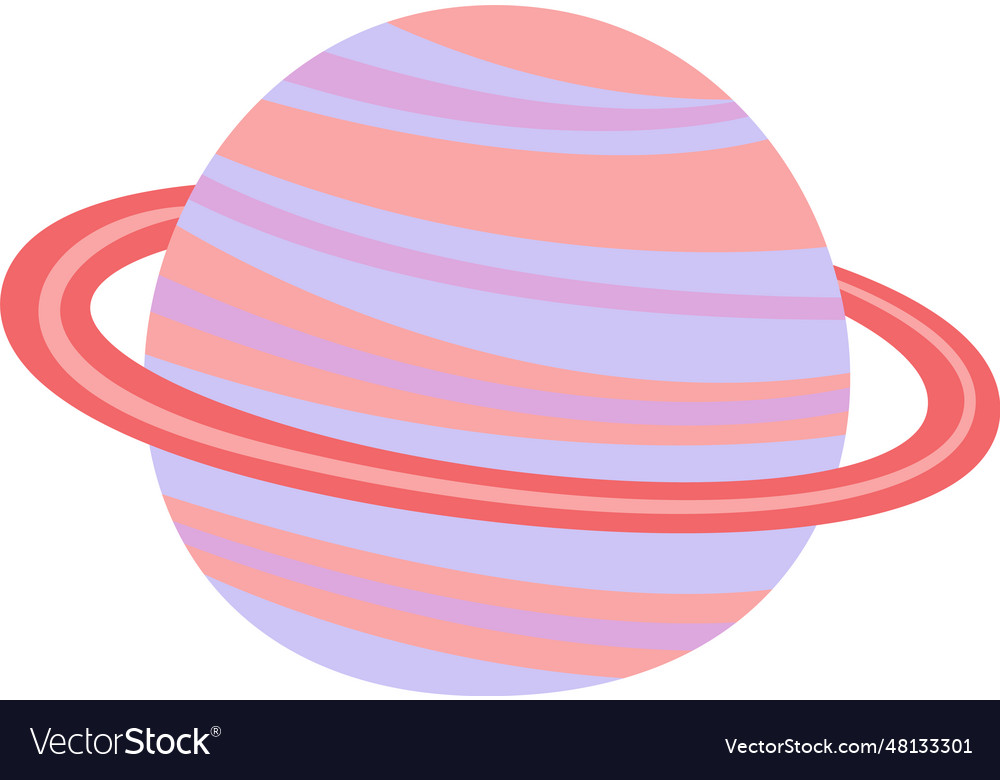 Saturn solar system planet Royalty Free Vector Image