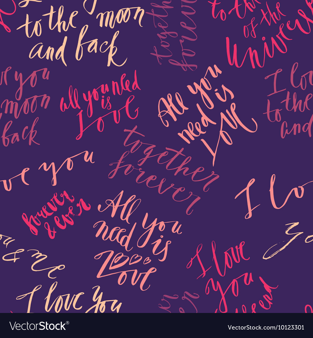 Seamless lettering pattern Royalty Free Vector Image