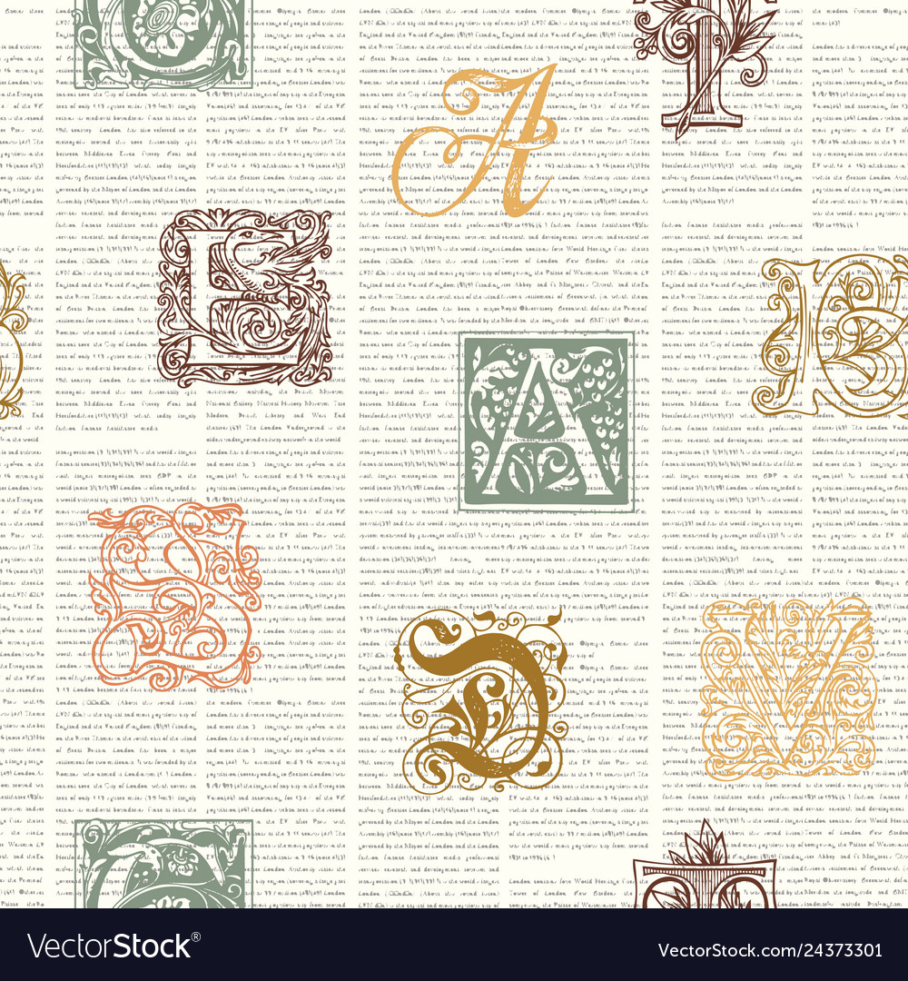 Seamless pattern on theme old book pages Vector Image