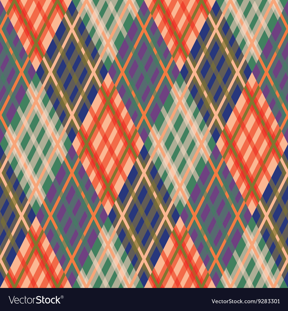 Seamless tartan pattern diagonal fall palette Vector Image