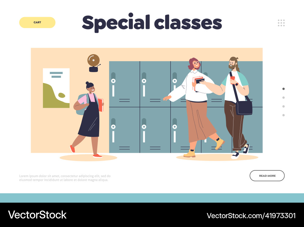 Special classes concept of landing page with high Vector Image