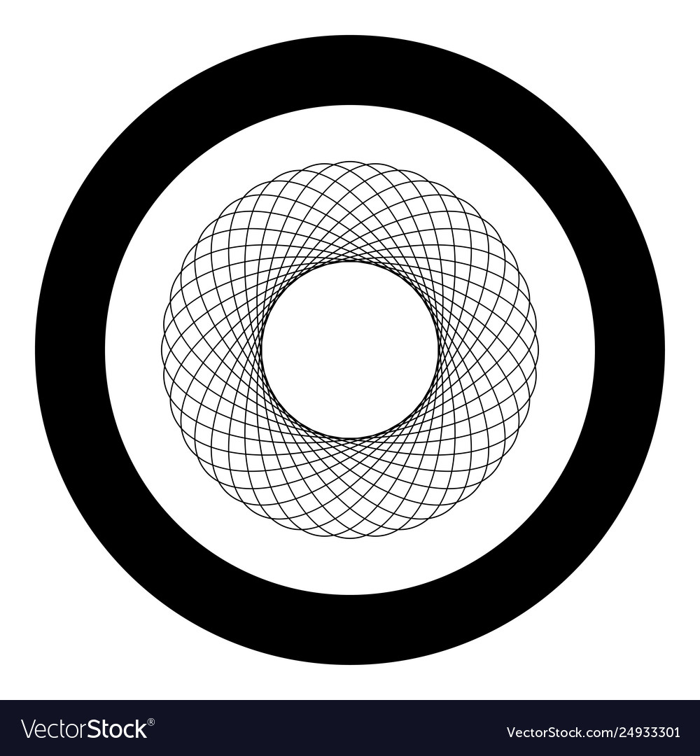 Spirograph abstract element circle shape Vector Image