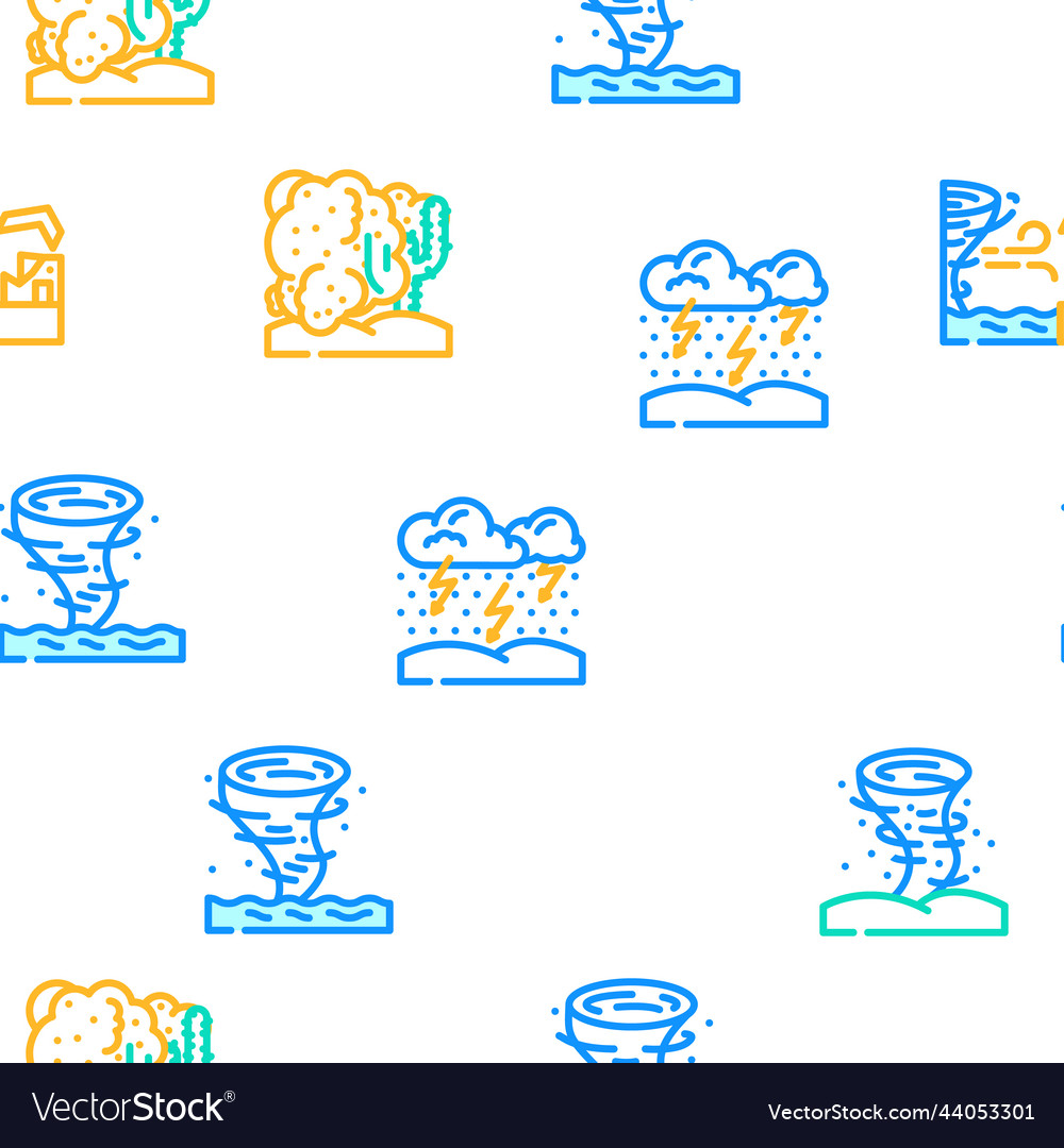 Weather forecast rain sun cloud seamless Vector Image