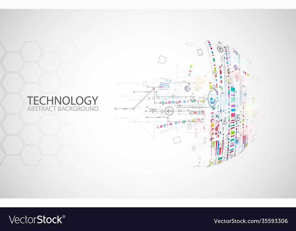 Abstract technology half - sphere background Vector Image