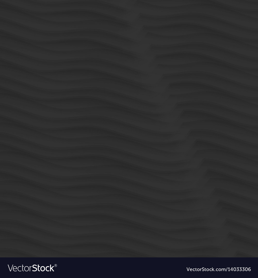 Black texture abstract pattern seamless wave Vector Image