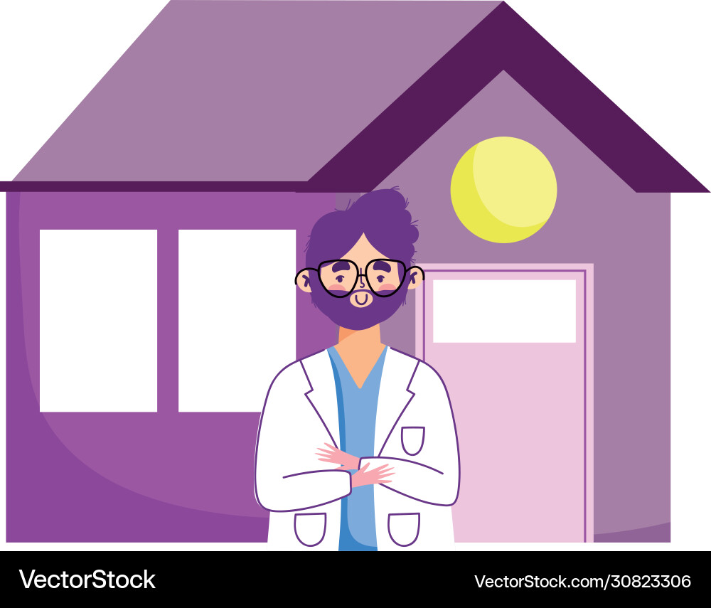 Covid19 19 coronavirus doctor precaution symptoms Vector Image