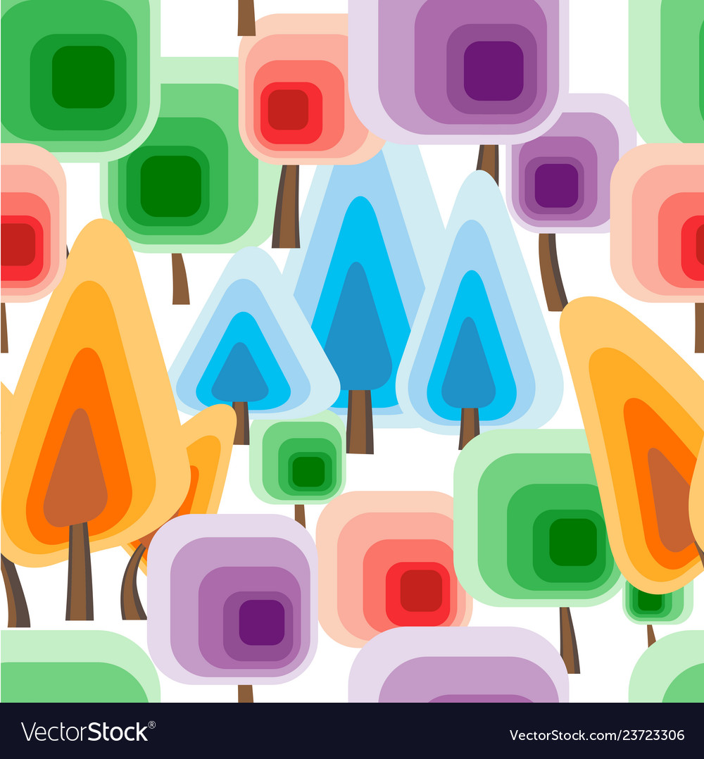 Forest trees pattern Royalty Free Vector Image