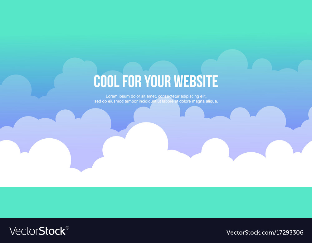 Header website cloud style design Royalty Free Vector Image