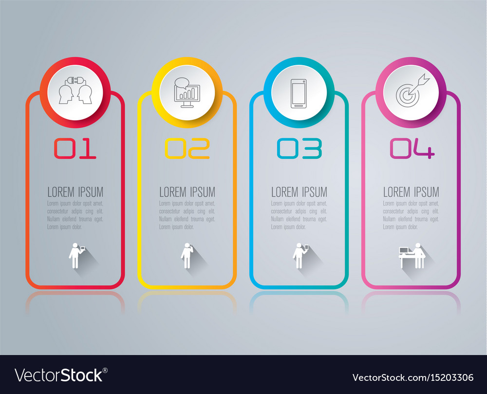 Infographics design with 4 options Royalty Free Vector Image