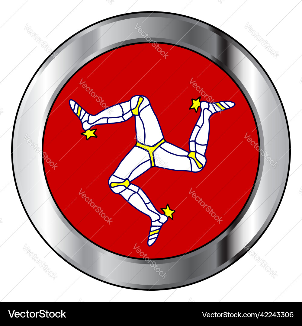 Isle of man icon button Royalty Free Vector Image