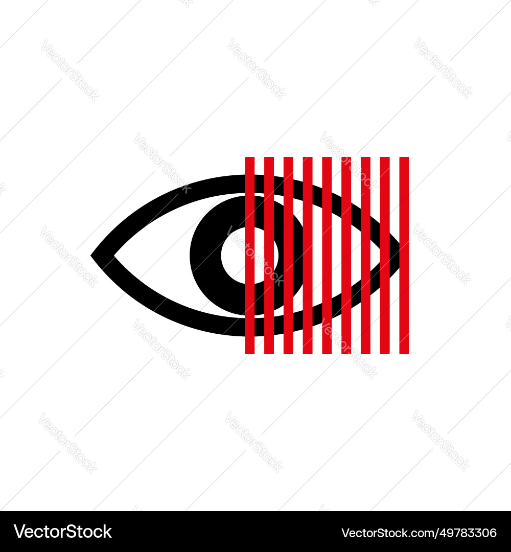 Laser eye correction logo minimal style graphic Vector Image