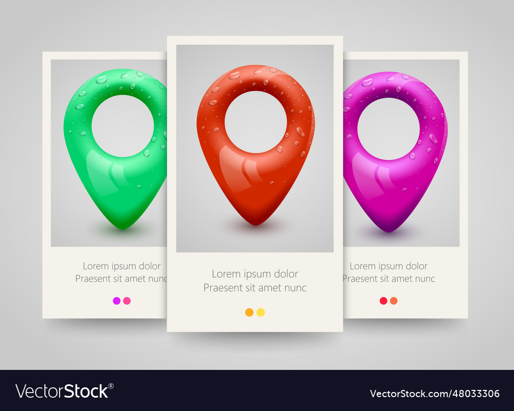 Map pin pointer poster flyer or ticket design Vector Image