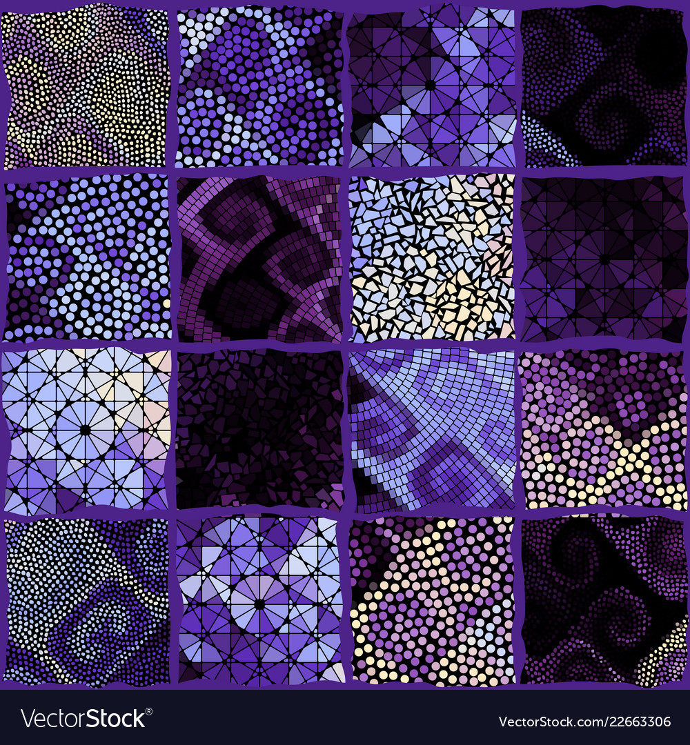 Mosaic art pattern image Royalty Free Vector Image