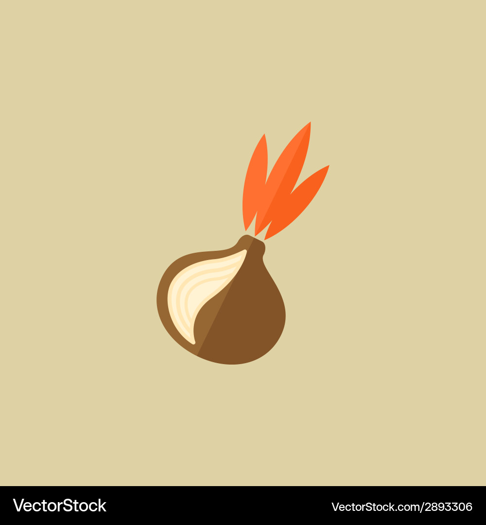 Onion food flat icon Royalty Free Vector Image