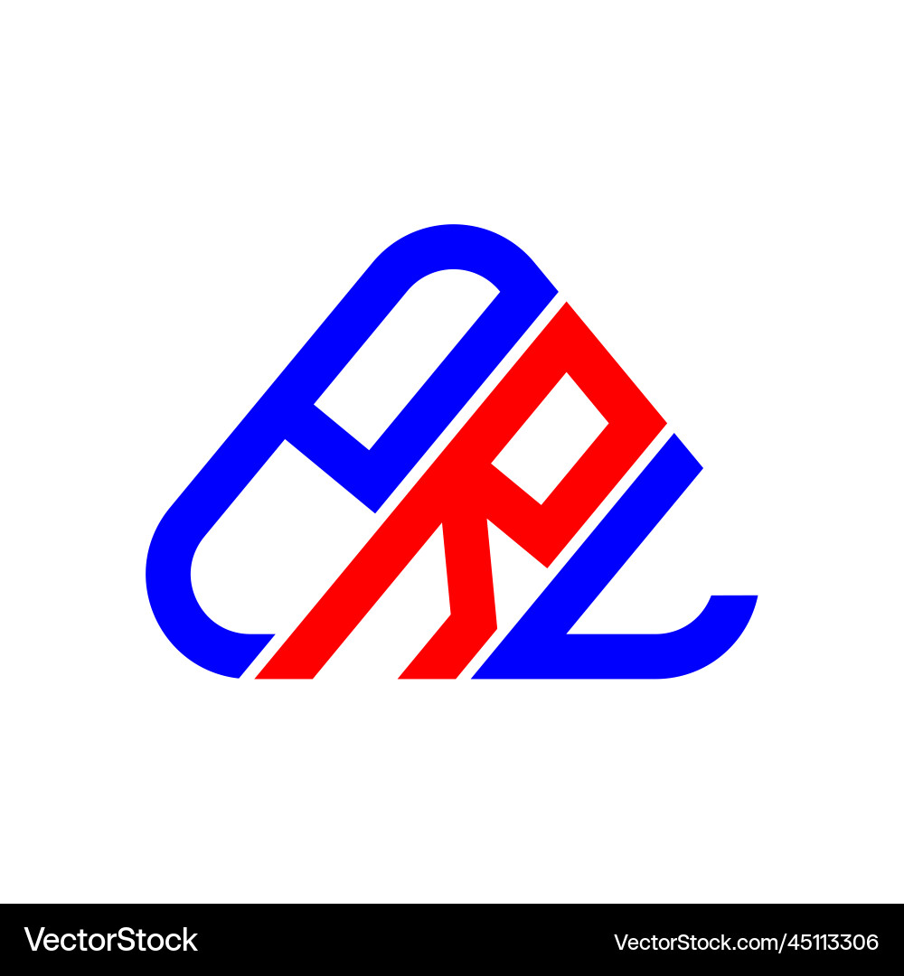 P r l letter logo creative design with graphic Vector Image