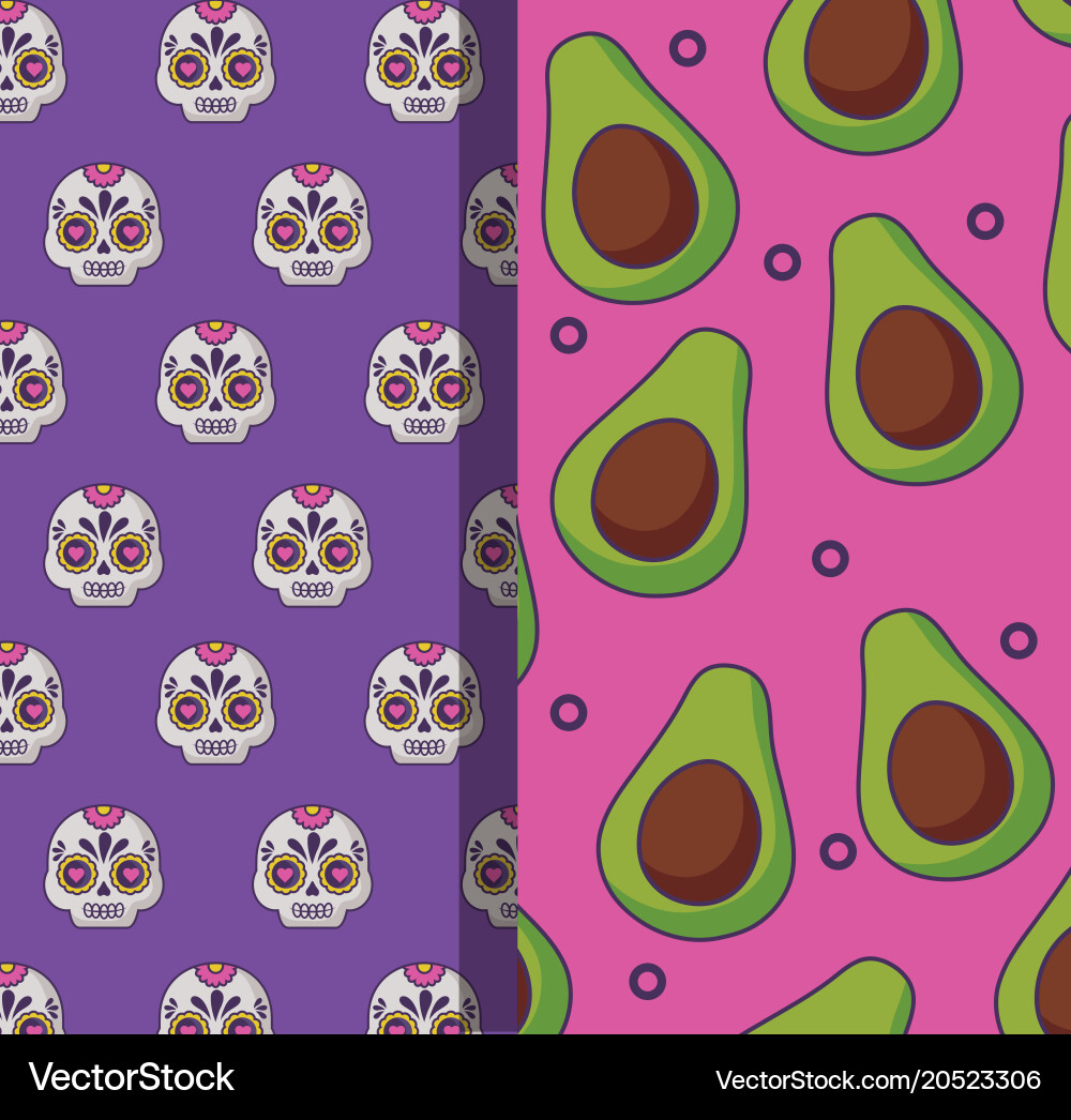 Pattern of avocados design Royalty Free Vector Image