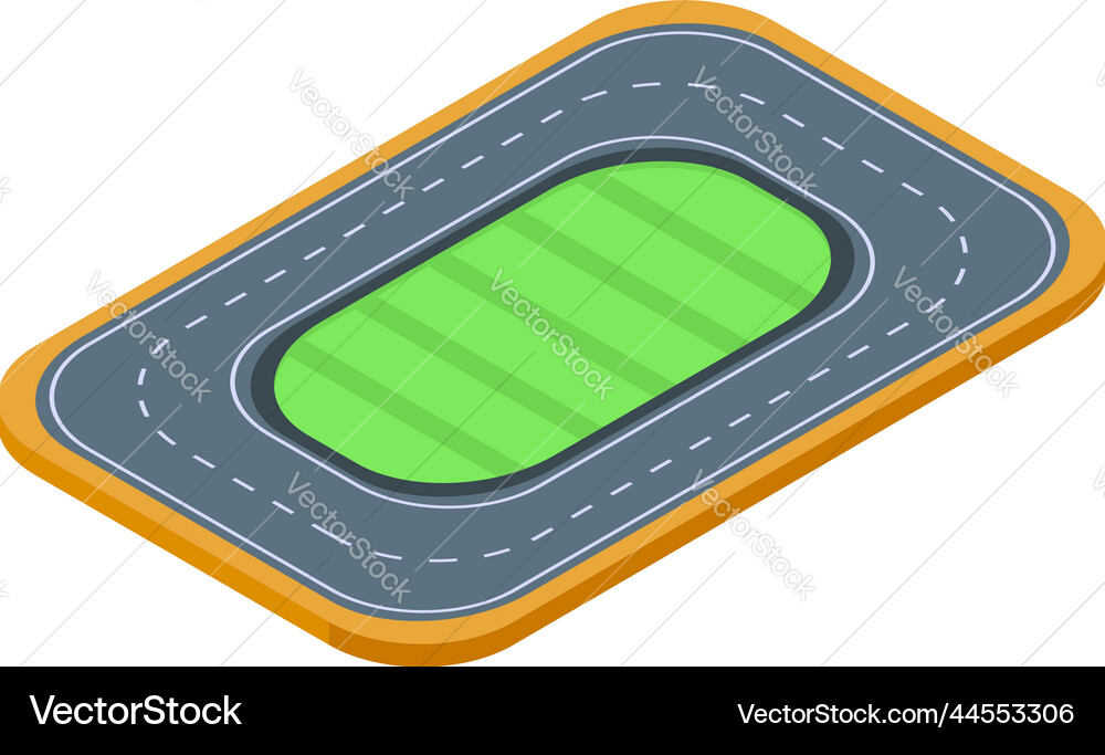 Road Circuit Icon Isometric Car Racetrack Vector Image