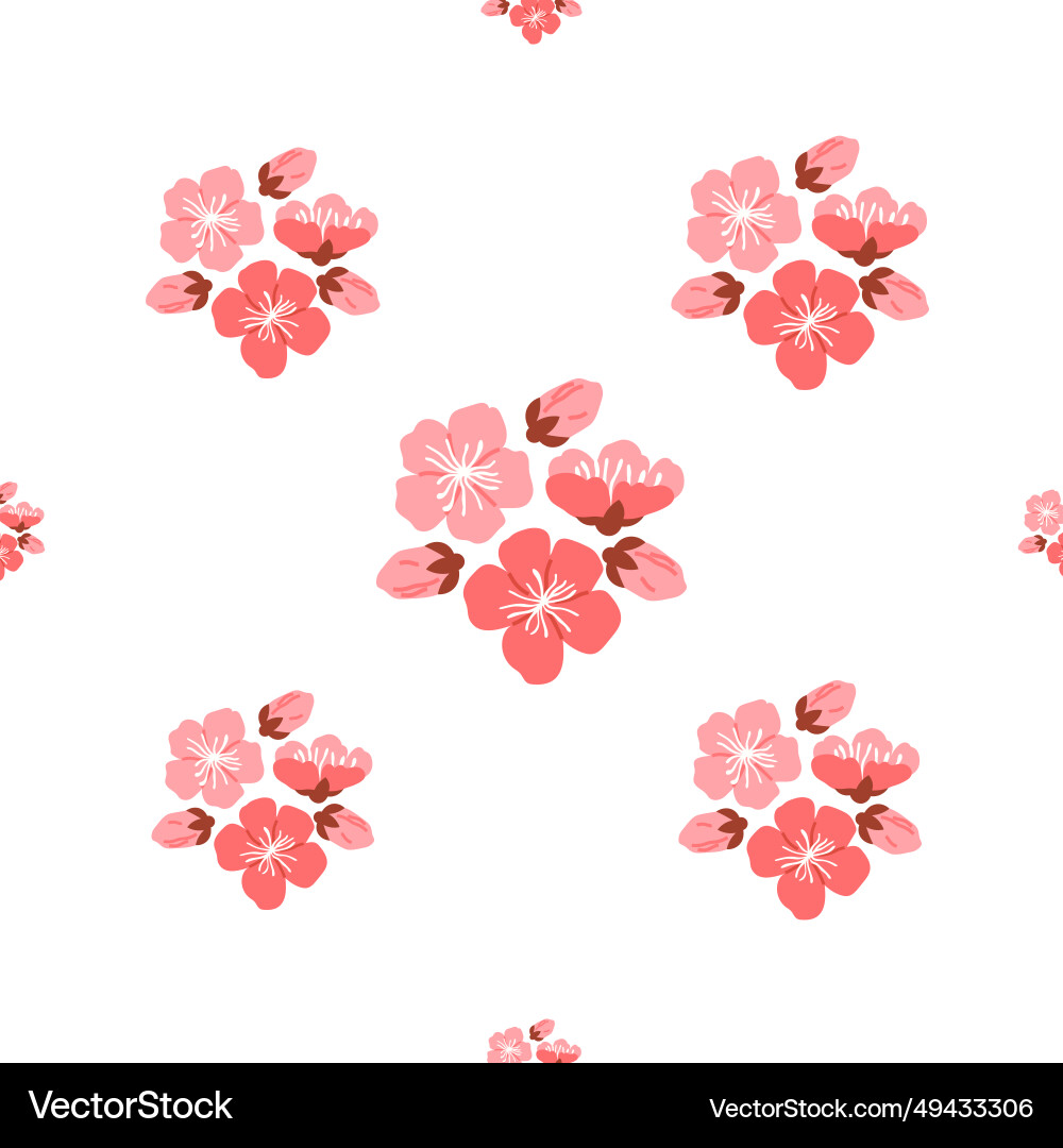 Sakura pattern the decorative elements Royalty Free Vector
