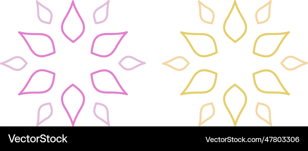 Simple mandala art sign symbol logo Royalty Free Vector