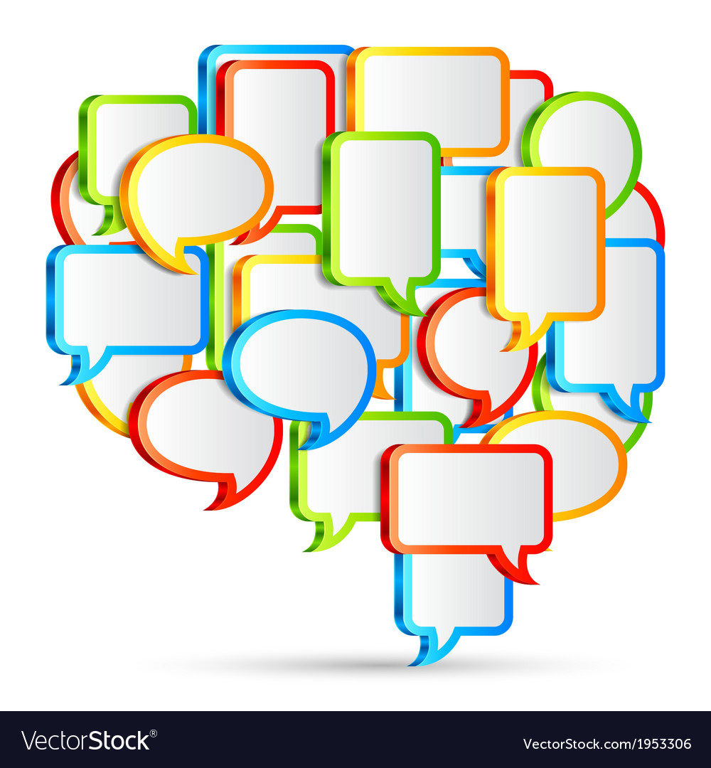 Talk bubbles Royalty Free Vector Image - VectorStock