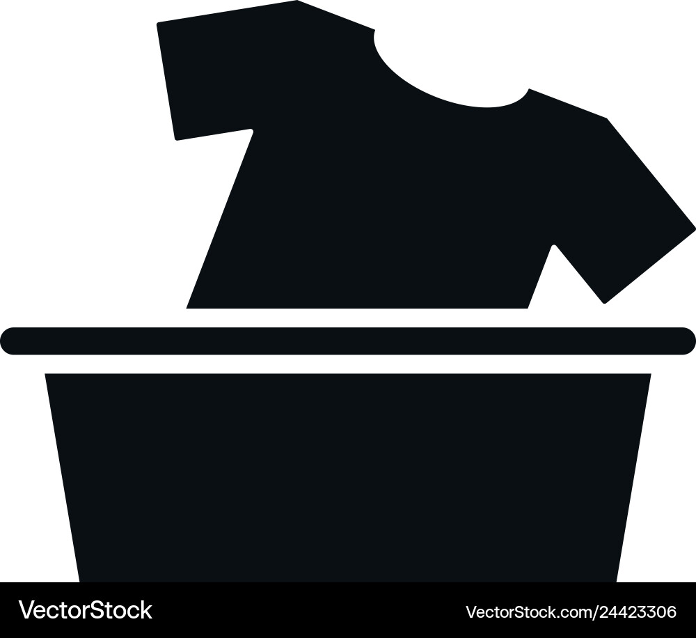 Washing clothes icon basket clothes laundry Vector Image