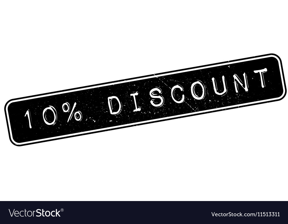 10 Percent Discount Rubber Stamp Royalty Free Vector Image