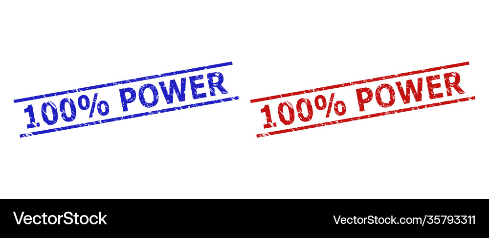100 percent power stamp seals with corroded Vector Image