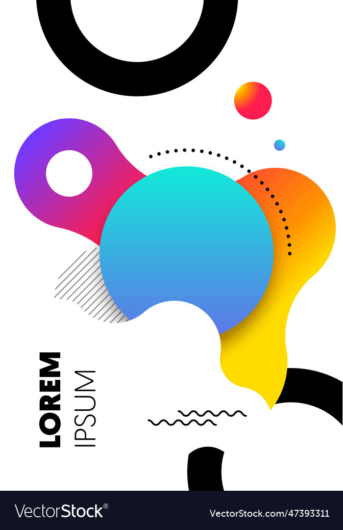 Abstract gradient geometric shape layout design Vector Image