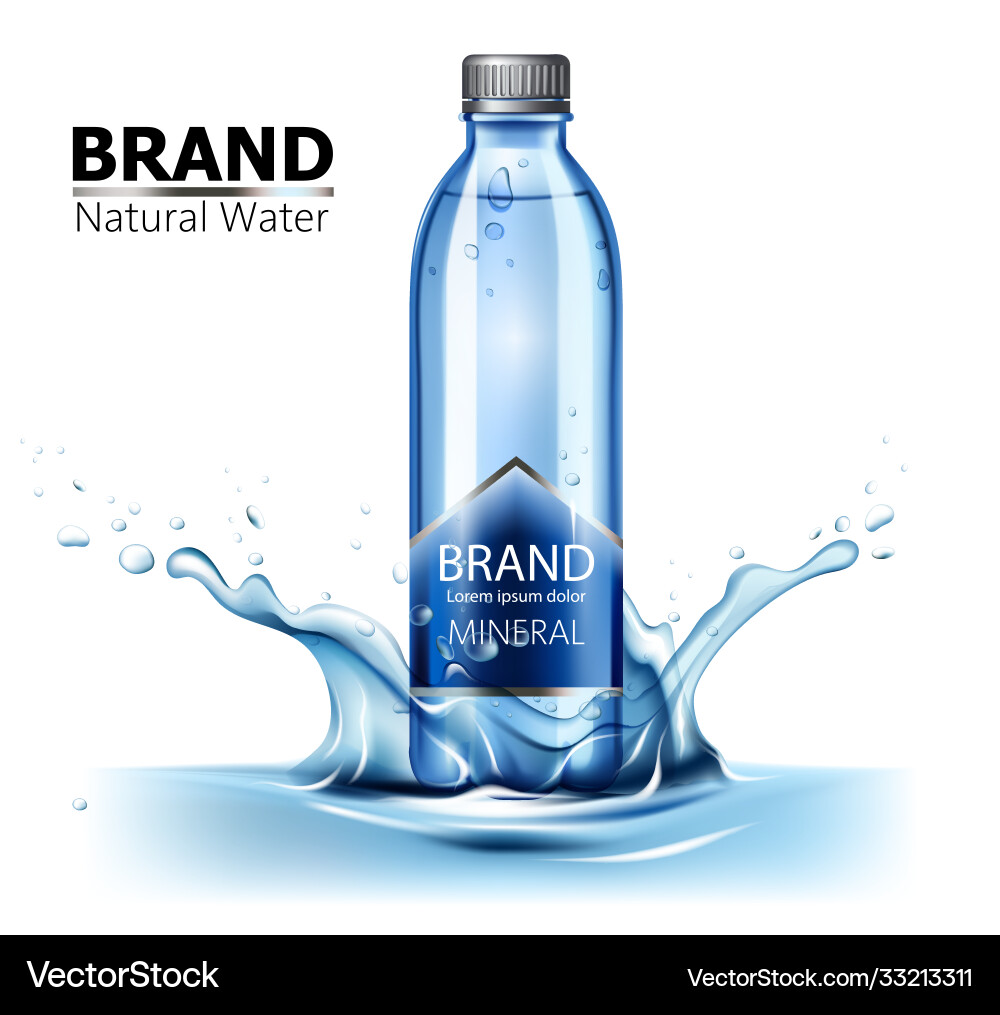 Bottle mineral water with place for text Vector Image