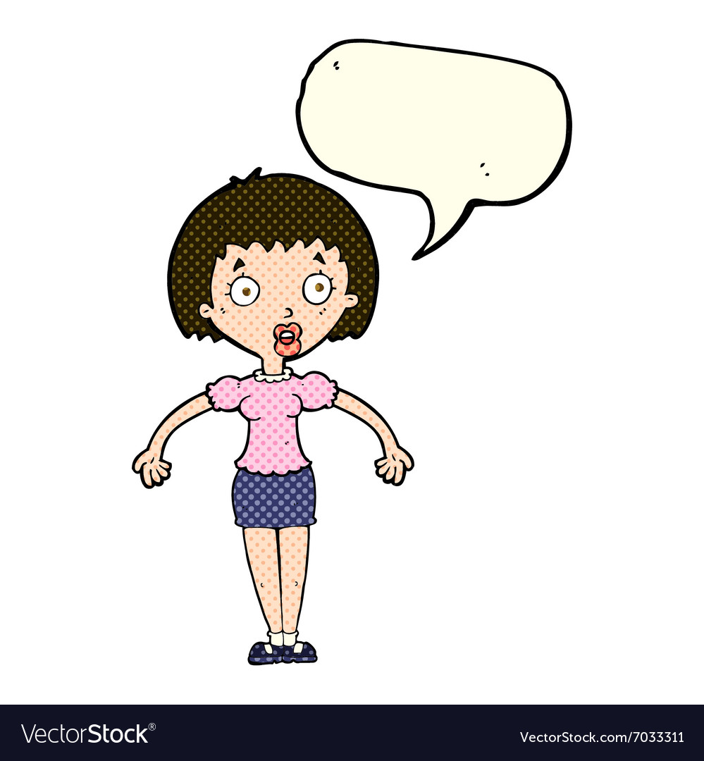 Cartoon confused woman shrugging shoulders Vector Image