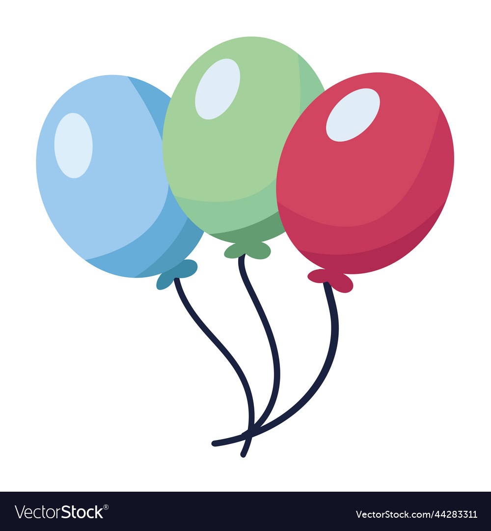 Colorful Balloons Helium Floating Royalty Free Vector Image