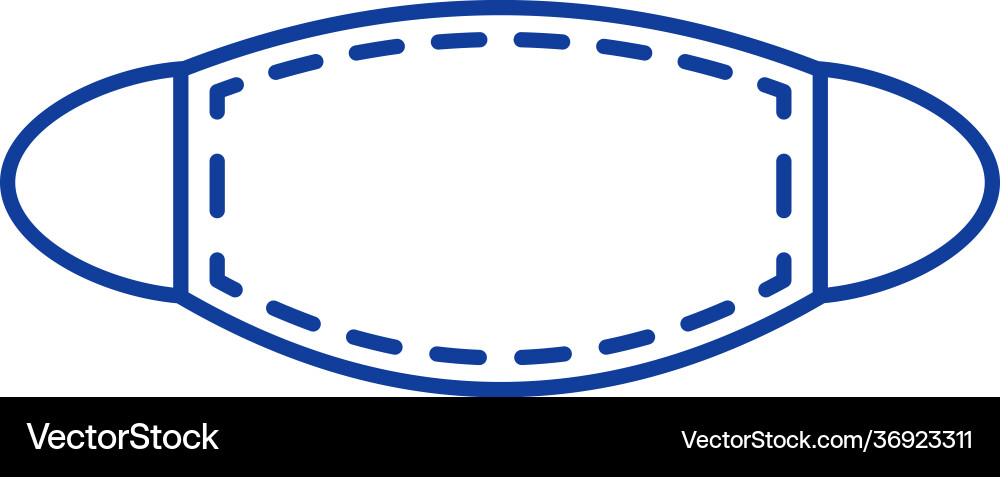 Face mask rgb color icon Royalty Free Vector Image