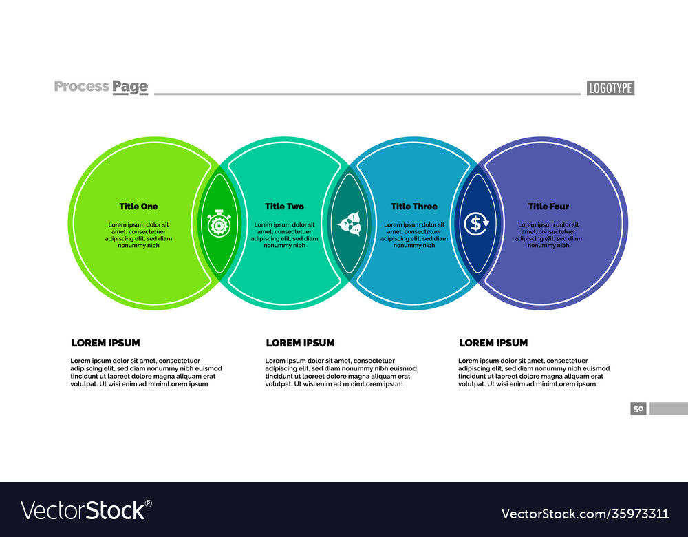 Four circles process chart template Royalty Free Vector Four circles process chart template Royalty Free Vector