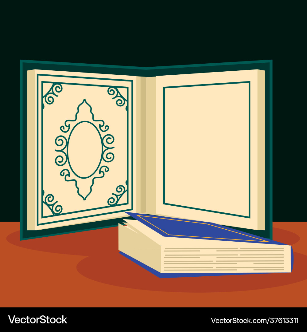 Islamic traditional quran Royalty Free Vector Image