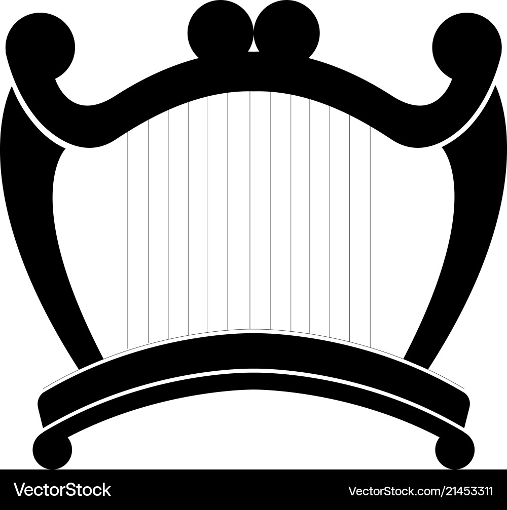 Isolated harp musical instrument icon Royalty Free Vector