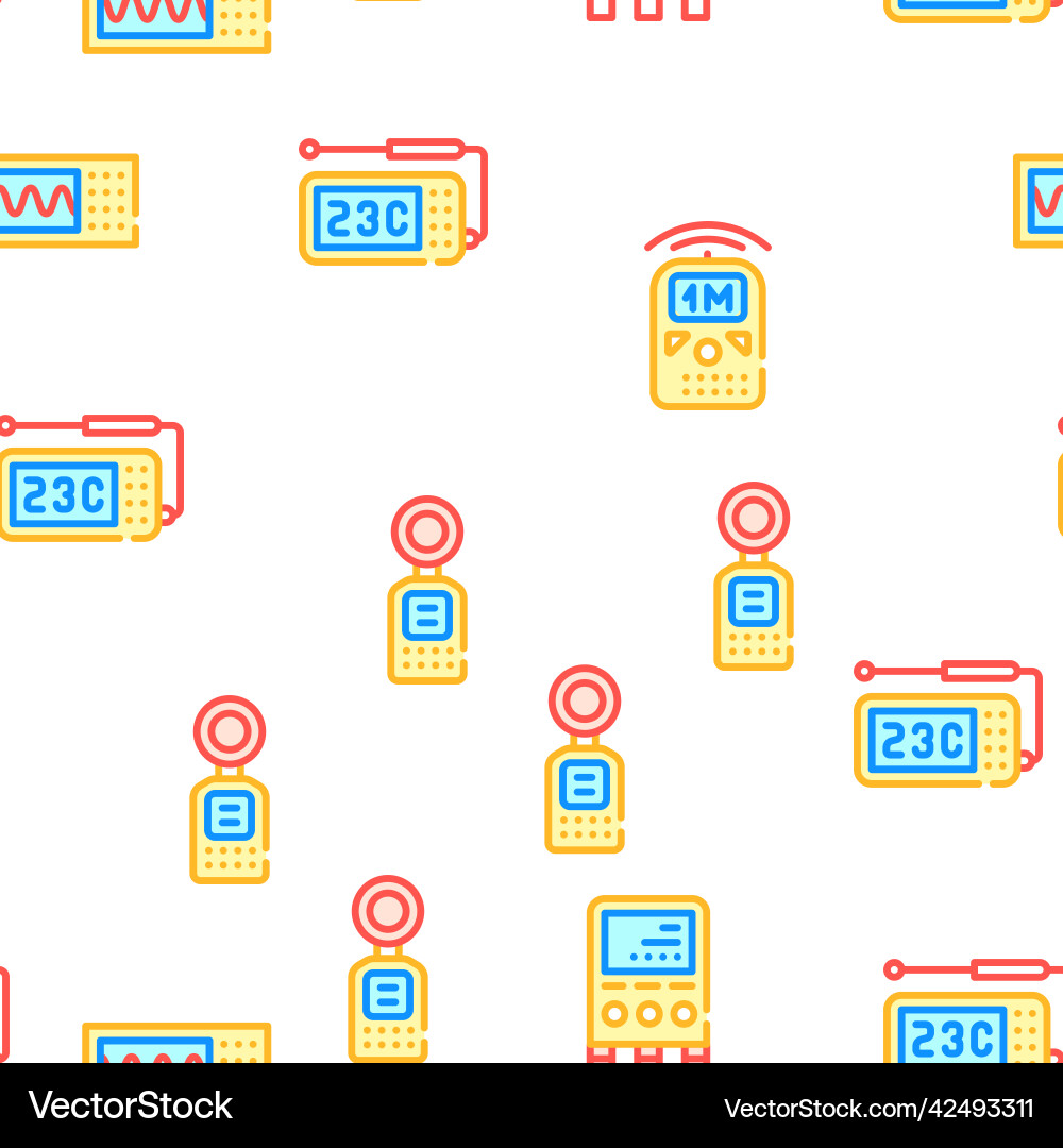 Measuring equipment collection icons set isolated Vector Image