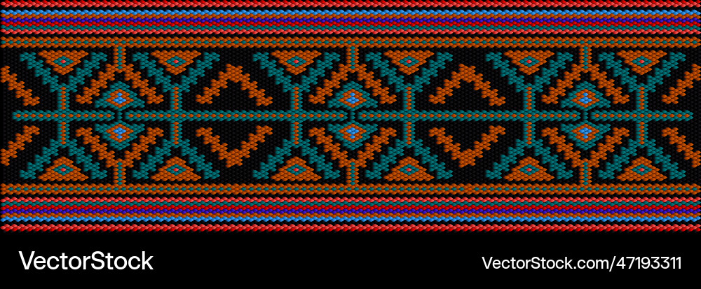 Pattern ornament tracery mosaic ethnic folk Vector Image