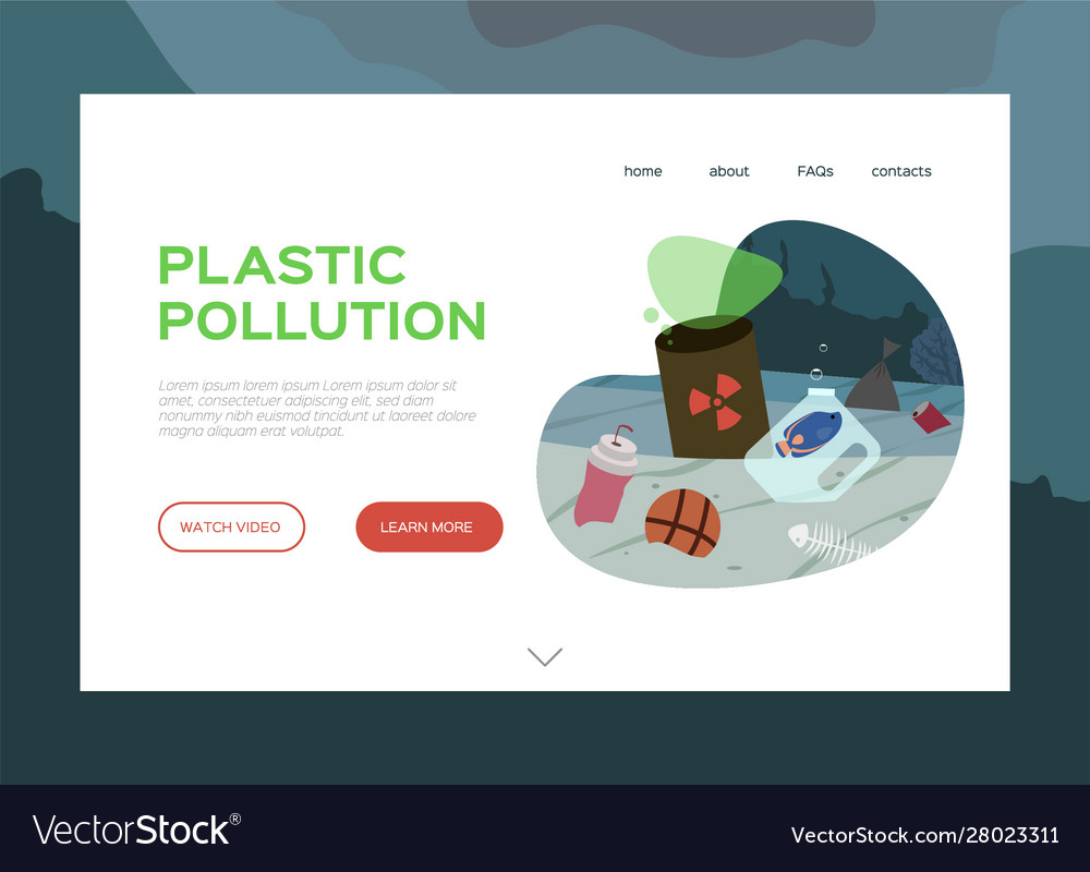 Pollution web page Royalty Free Vector Image - VectorStock