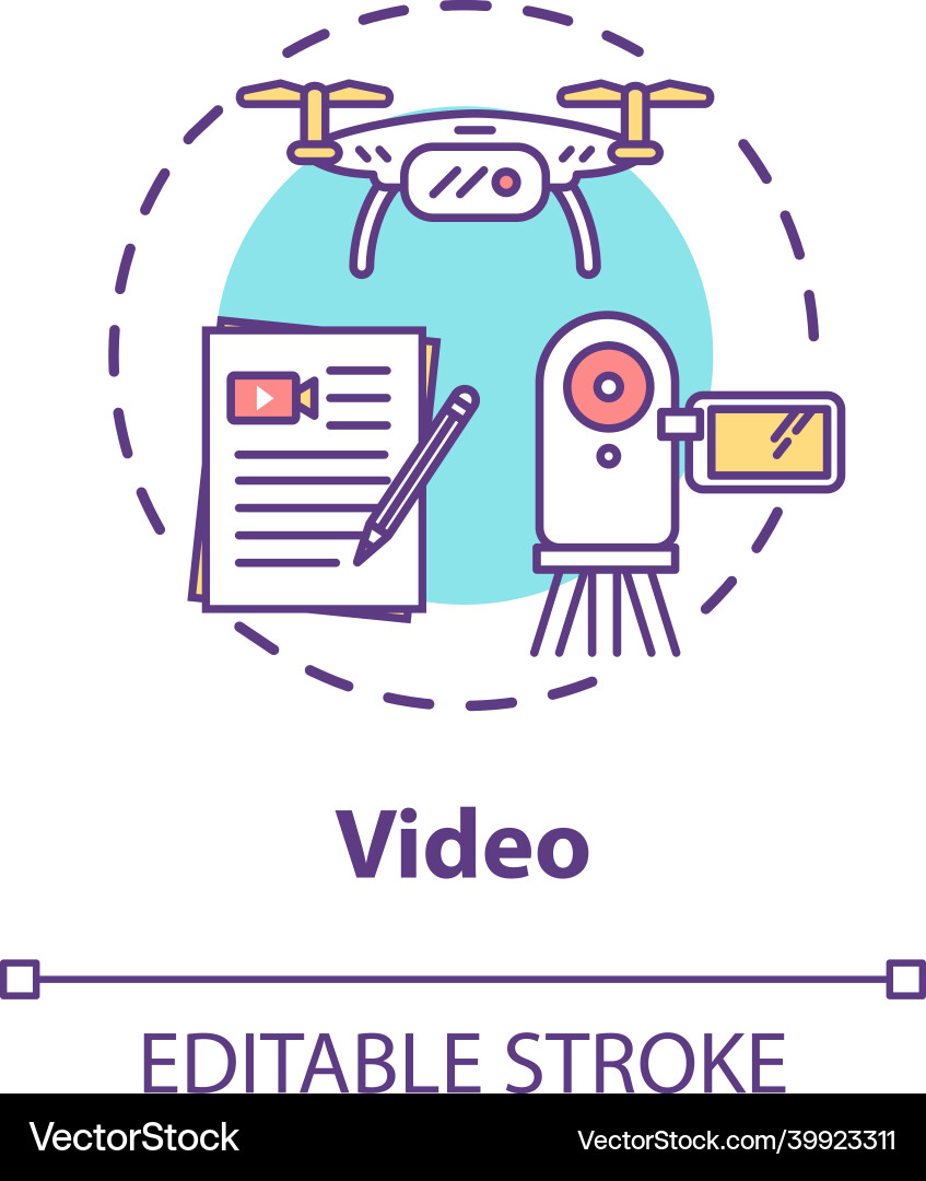 Video concept icon digital marketing multimedia Vector Image