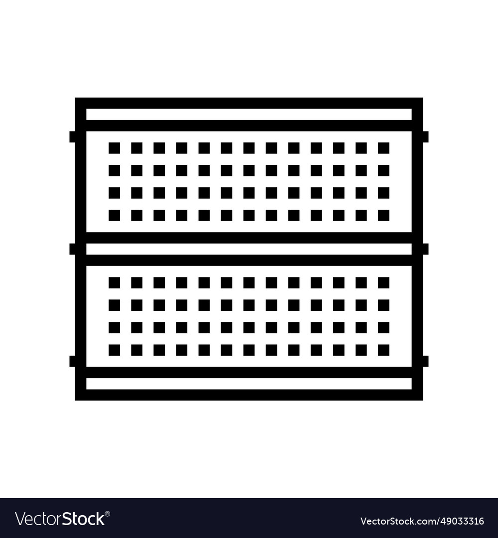 Breadboard prototyping electronics line icon Vector Image