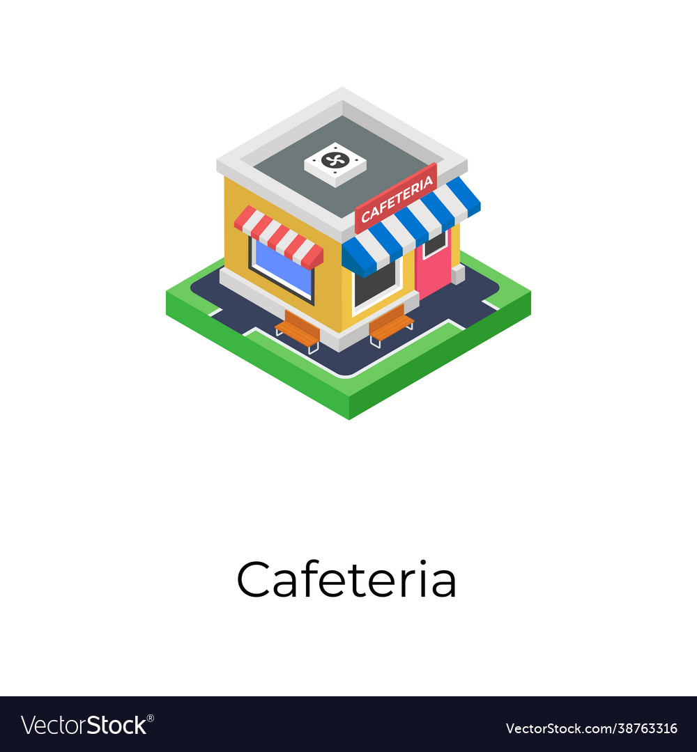 Cafeteria Royalty Free Vector Image - VectorStock